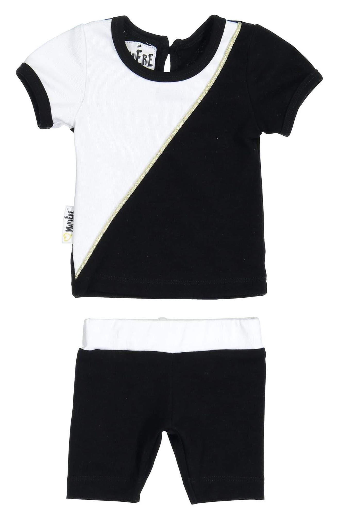 Manière Diagonal Colorblock T-Shirt & Pull-On Shorts Set | Nordstrom