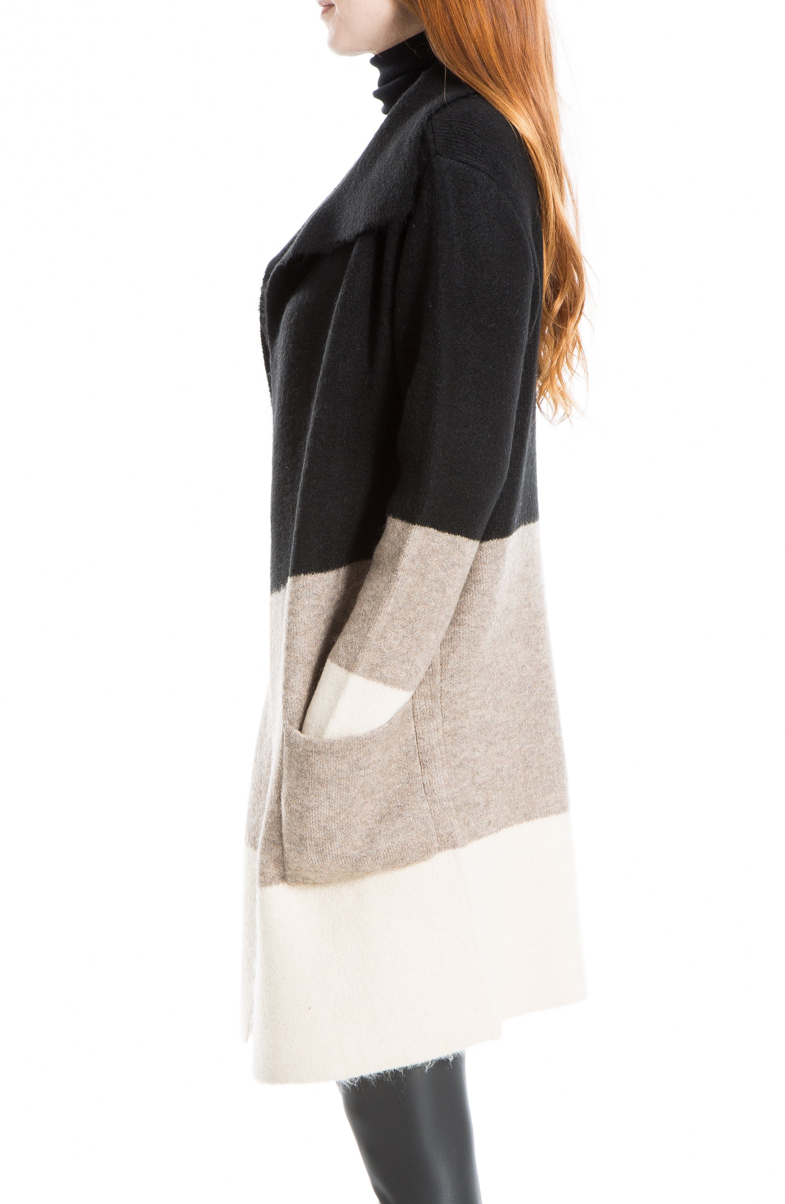 MAX STUDIO Colorblock Cardigan | Nordstromrack