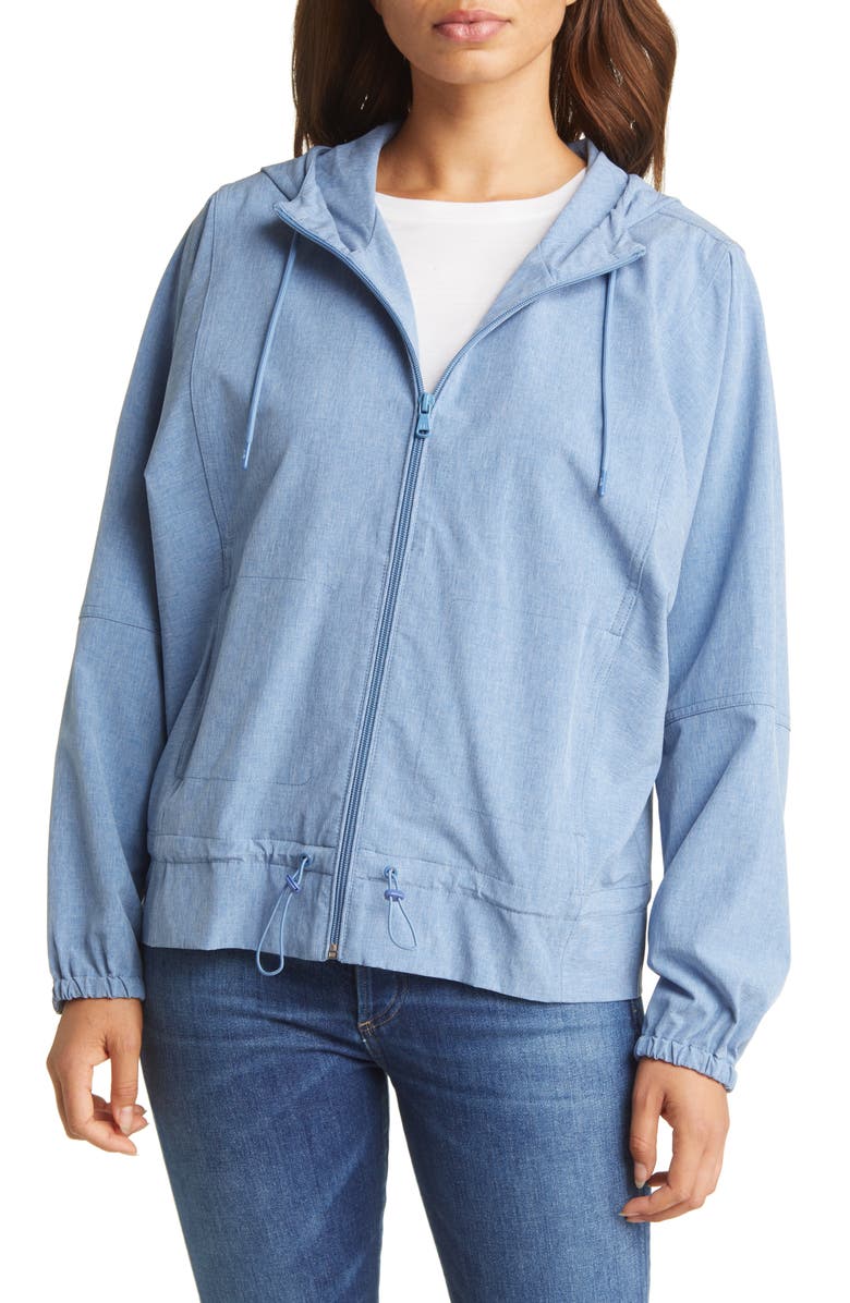 Tommy Bahama Alicia IslandZone® Chambray Zip Hooded Jacket | Nordstromrack
