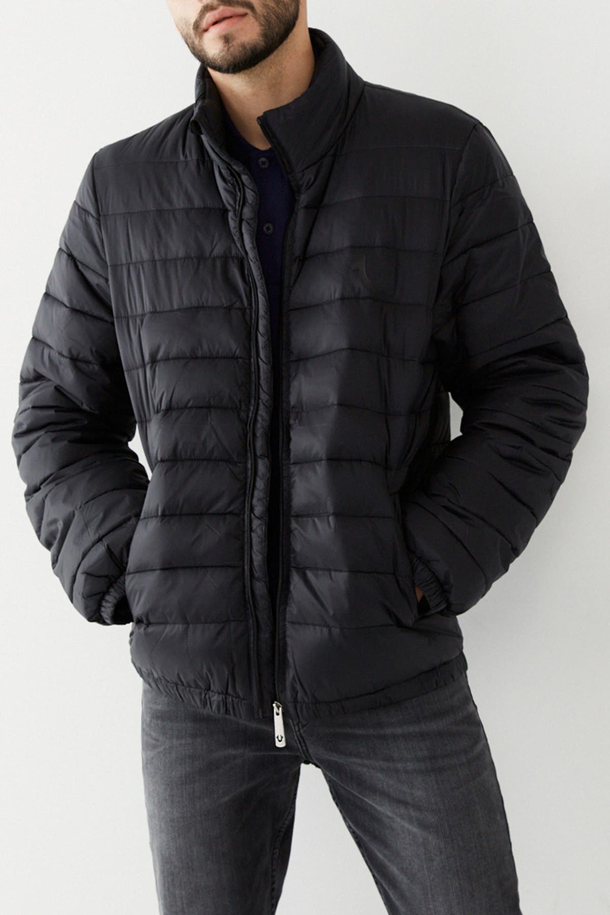 True Religion Brand Jeans Slim Zip Front Puffer Jacket | Nordstromrack