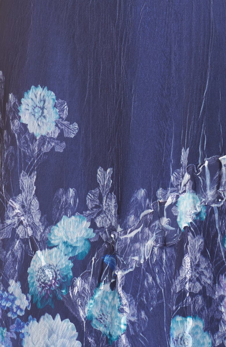 Komarov Floral Chiffon A-Line Dress & Shawl | Nordstrom