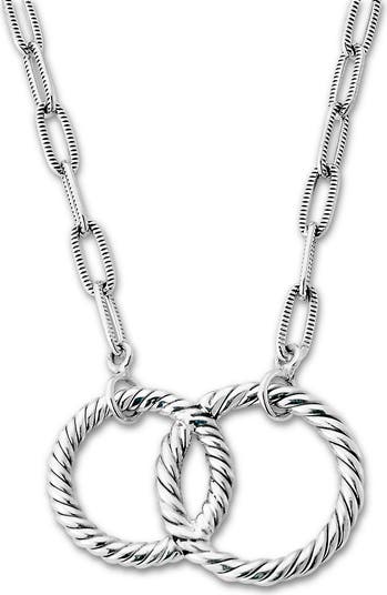 SAMUEL B. Sterling Silver Interlocking Ring Necklace | Nordstromrack