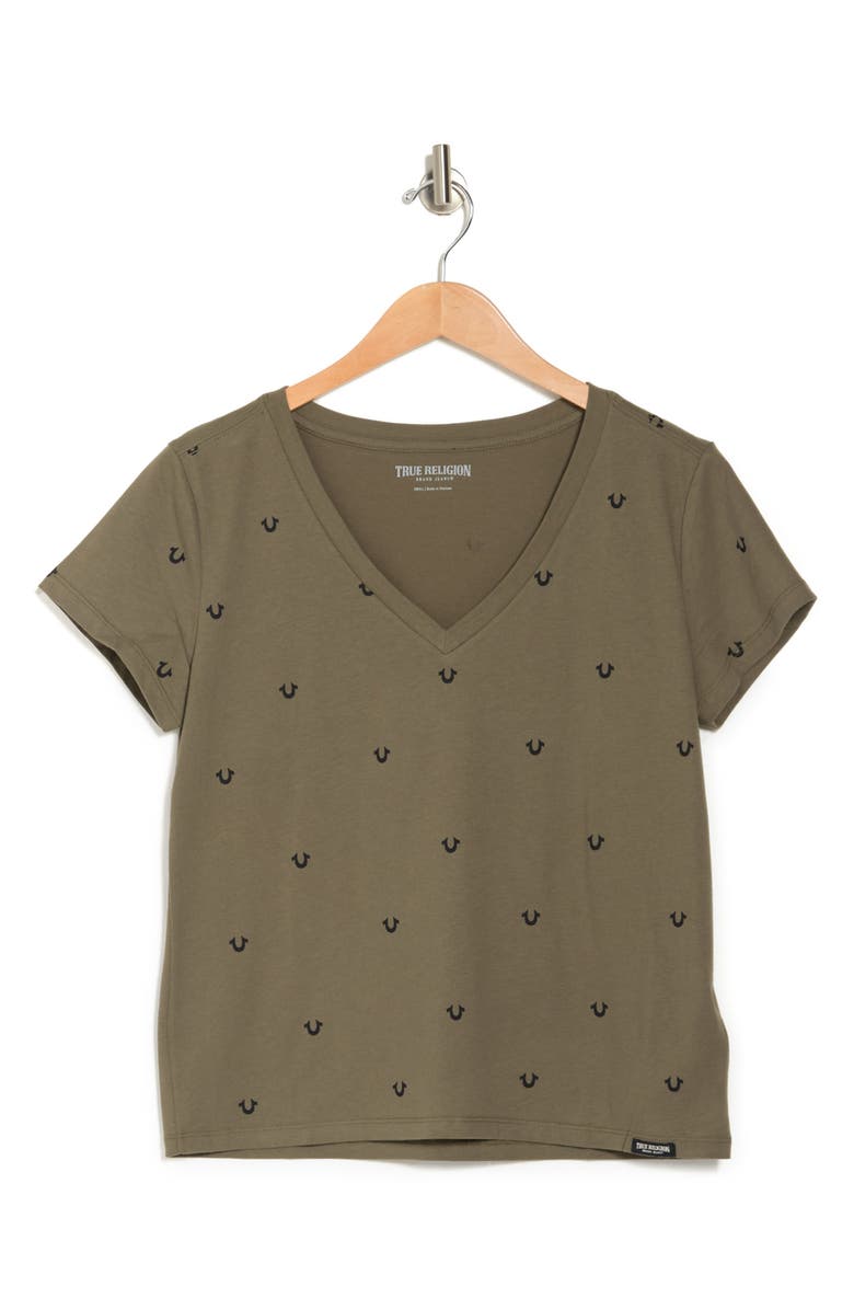 True Religion Logo Print V-Neck T-Shirt | Nordstromrack