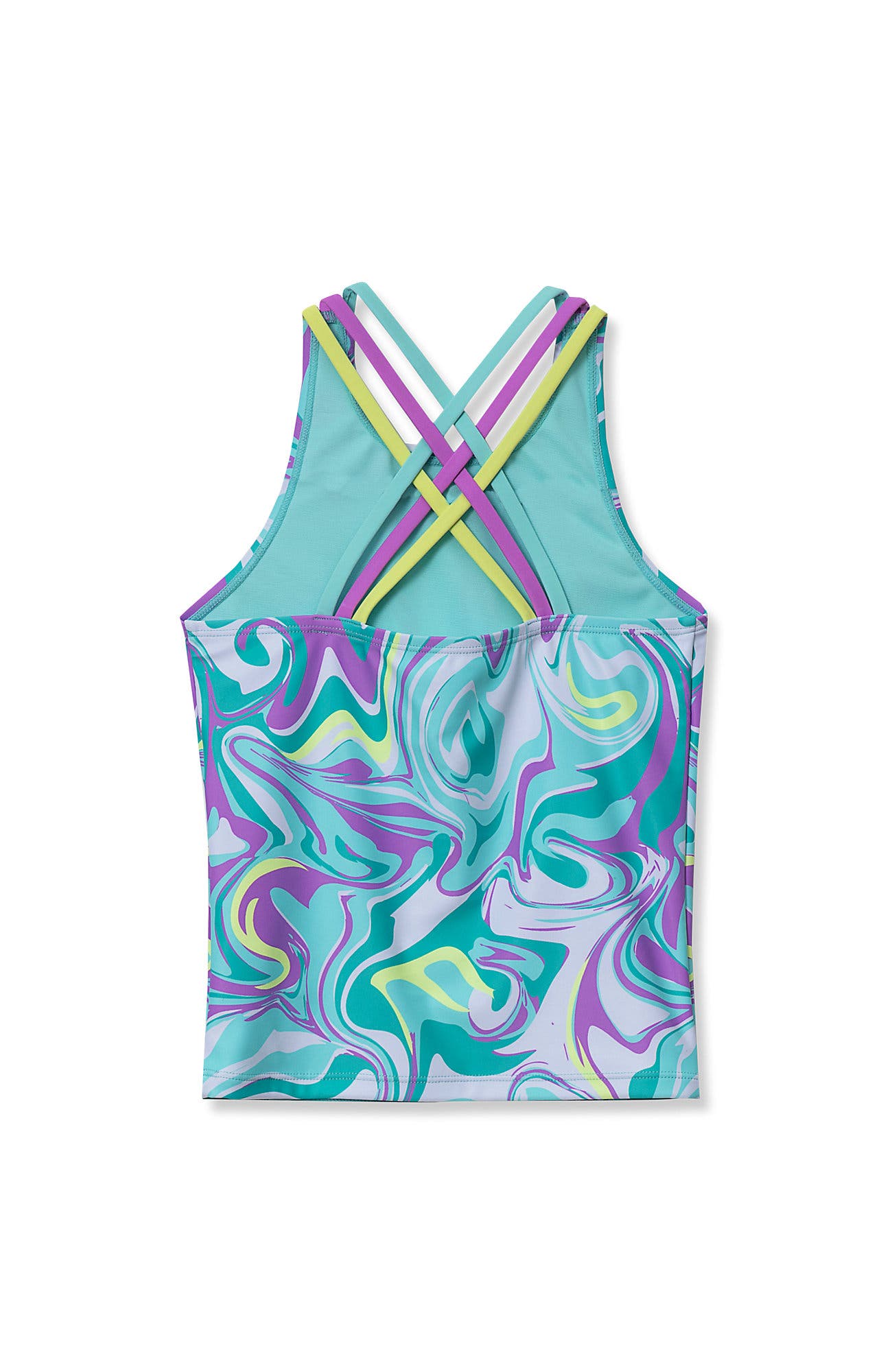 Lands' End Girls Chlorine Resistant Strappy X-Back Tankini Top | Nordstrom