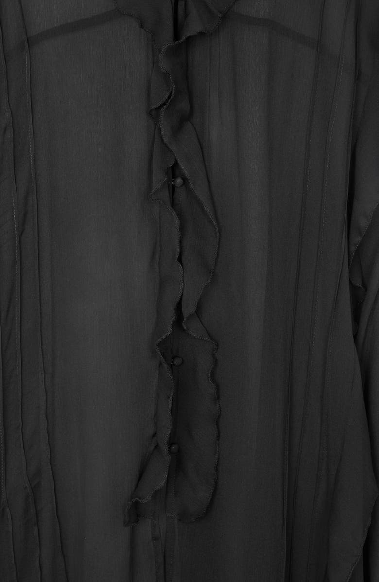 SAACHI Sheer Ruffle Cover-Up Caftan | Nordstromrack