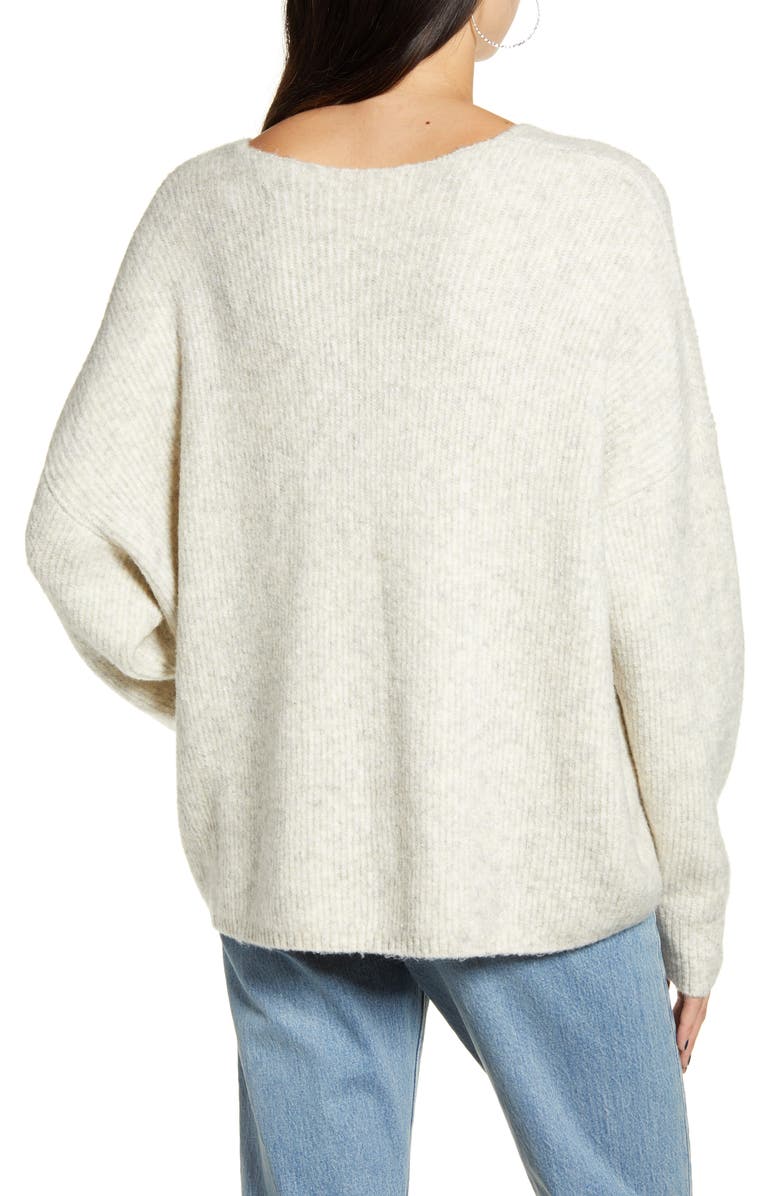 French Connection Millie Ribbed V-Neck Sweater | Nordstromrack