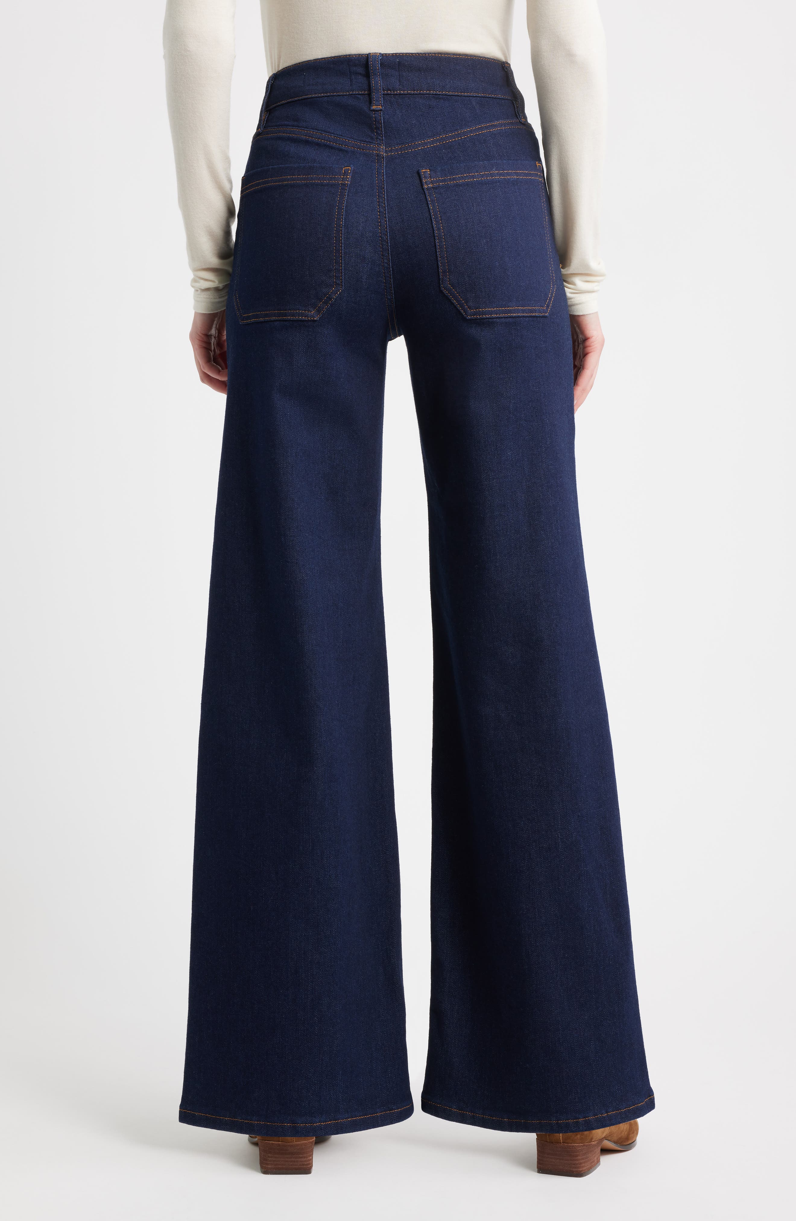 FRAME Le Slim Palazzo Patch Pocket High Waist Wide Leg Jeans | Nordstrom