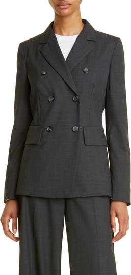 Max Mara Editore Double Breasted Virgin Wool Blazer | Nordstrom