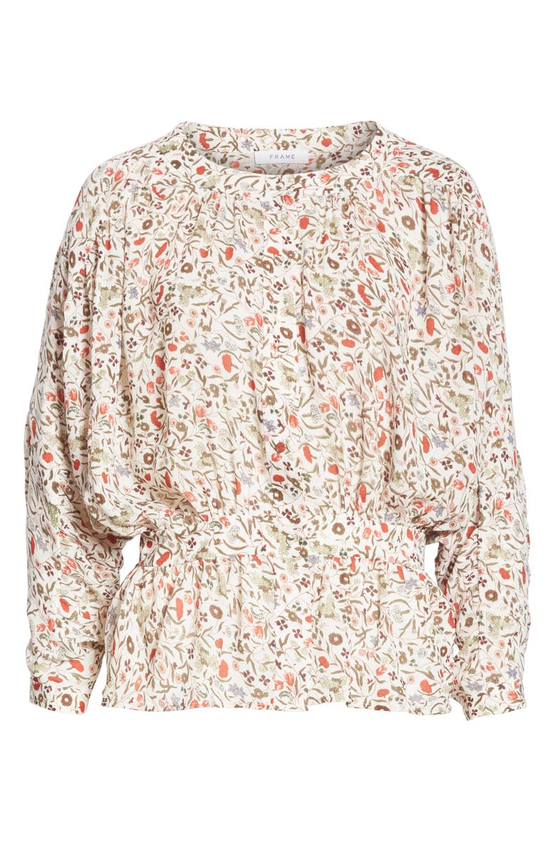 FRAME Floral Print Silk Blouse | Nordstromrack