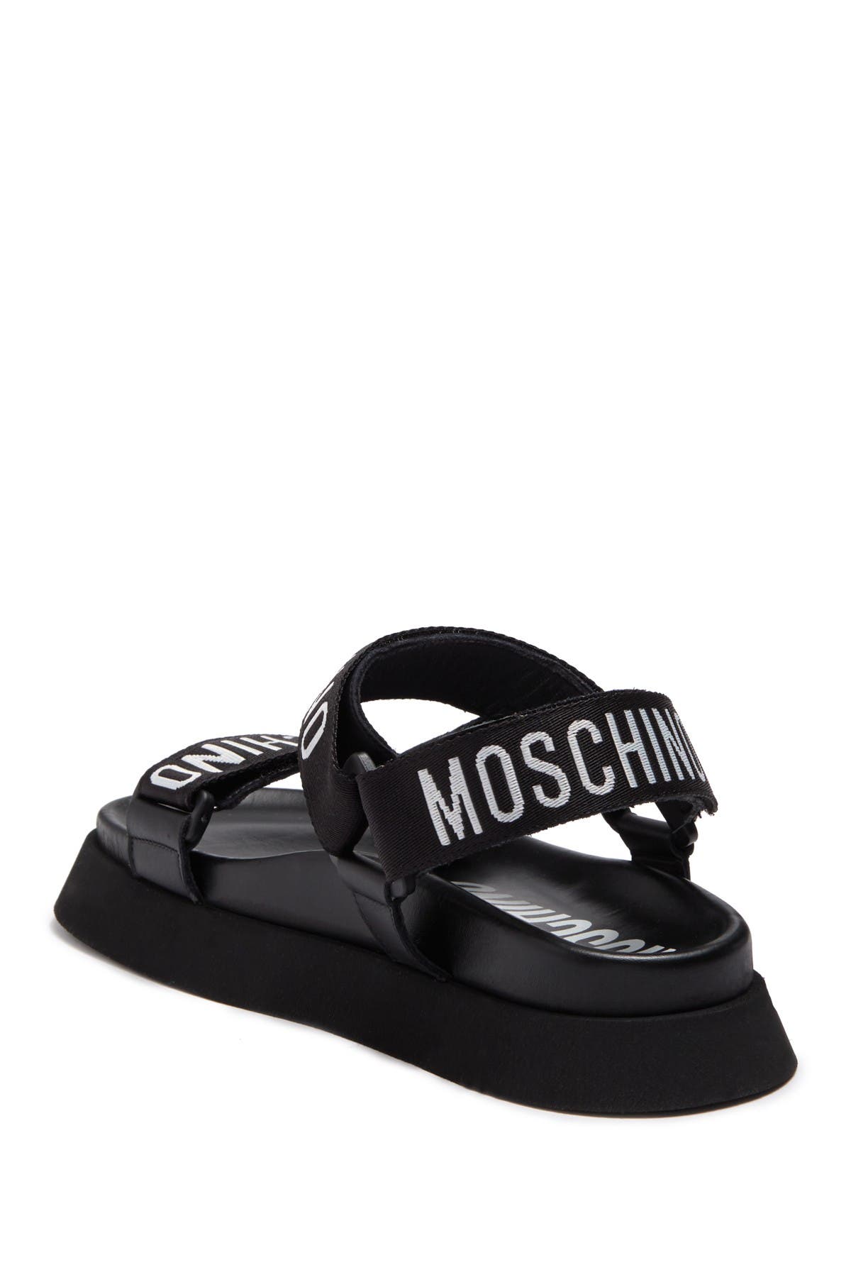 Moschino Flatbed Logo Strap Sandal | Nordstromrack