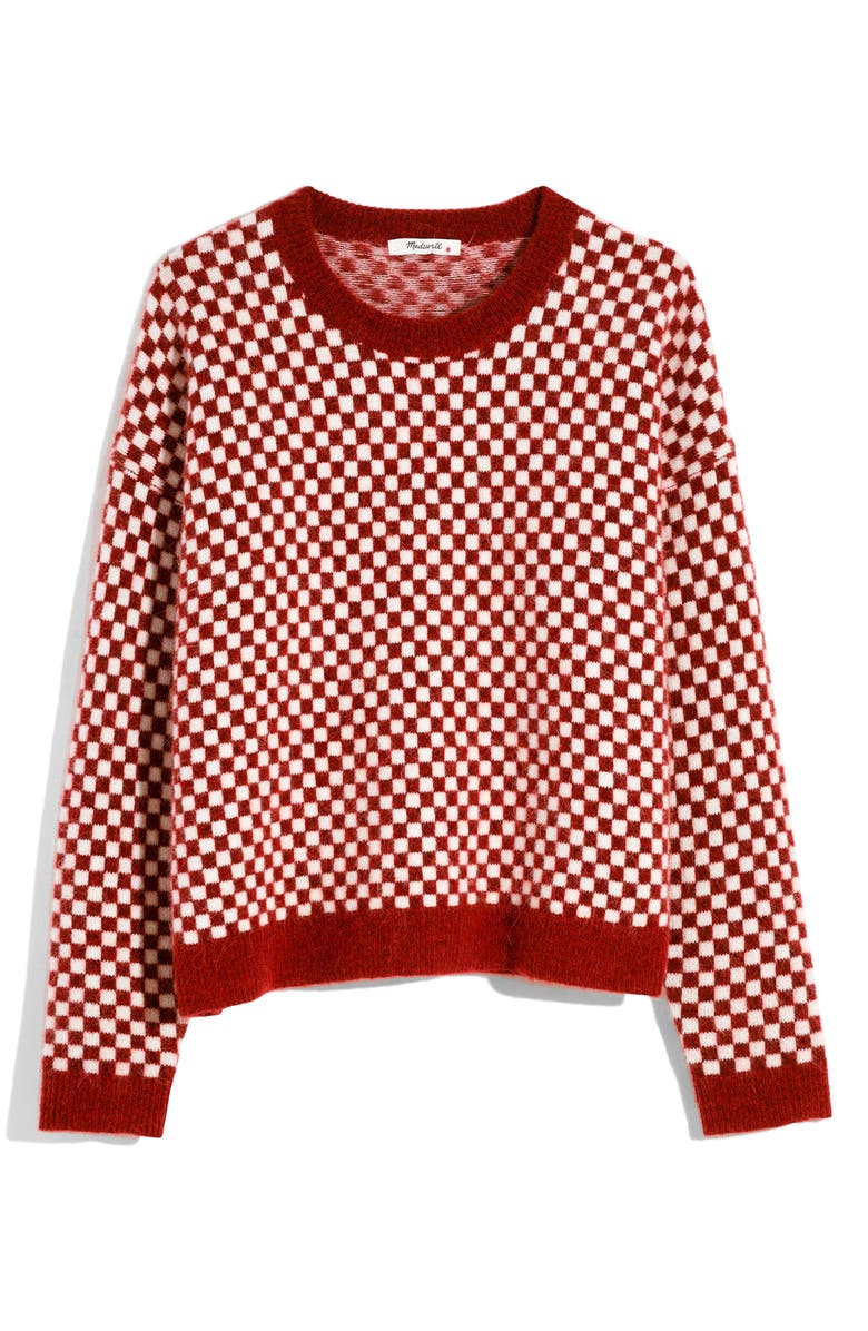 Madewell Checkerboard Jacquard Pullover Sweater | Nordstrom