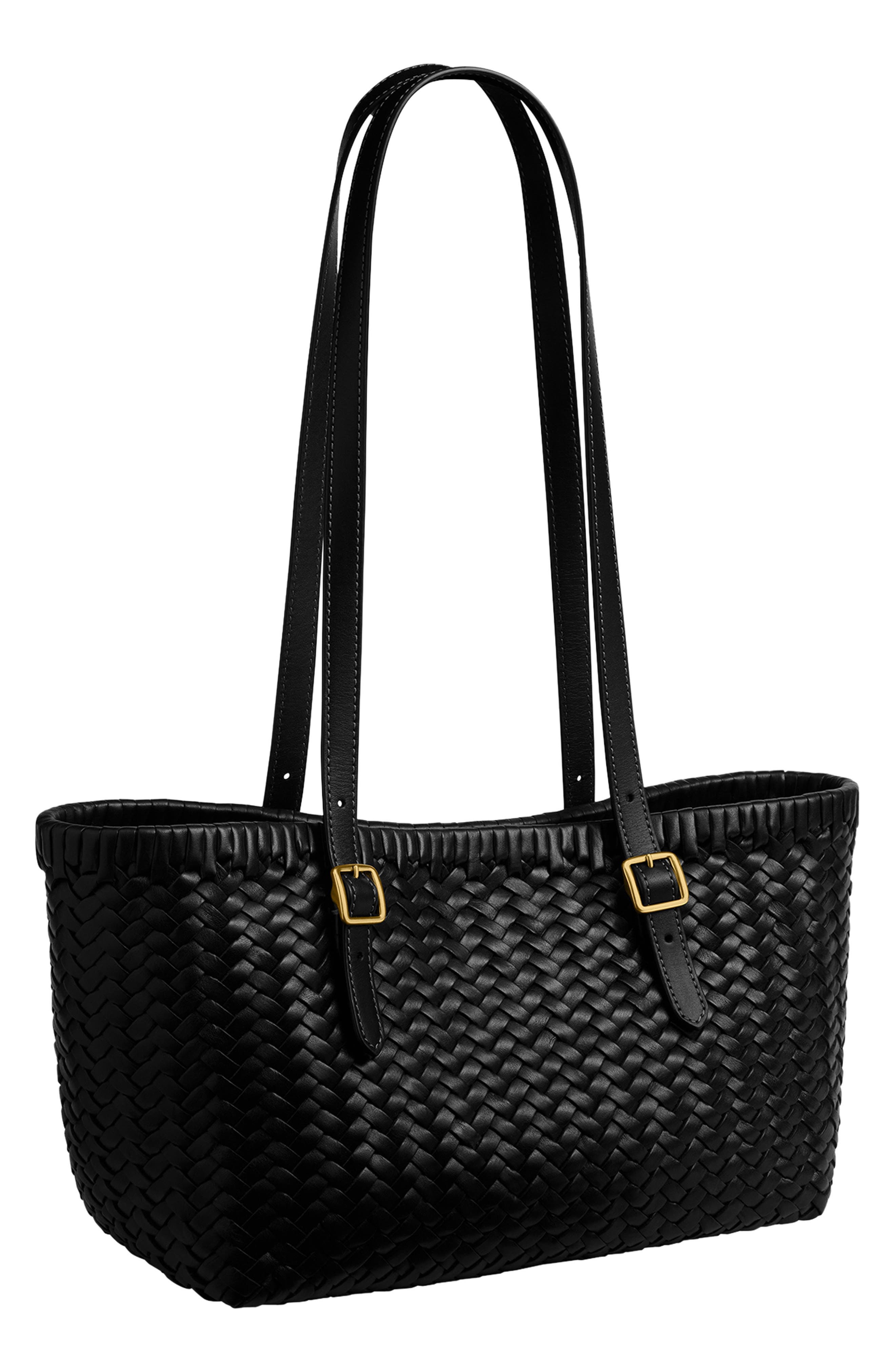 COACH Woven Leather Swing Tote | Nordstrom