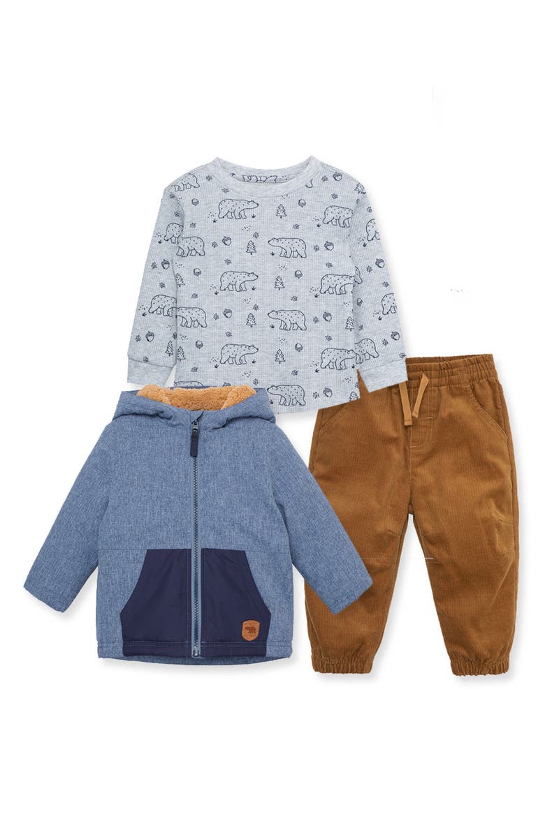 Little Me Chambray Jacket, Long Sleeve Thermal Shirt & Corduroy Pants ...