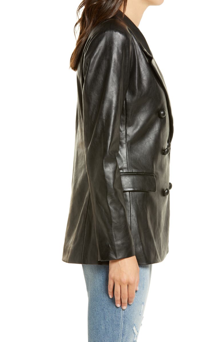 BLANKNYC The Nightingale Faux Leather Blazer | Nordstromrack