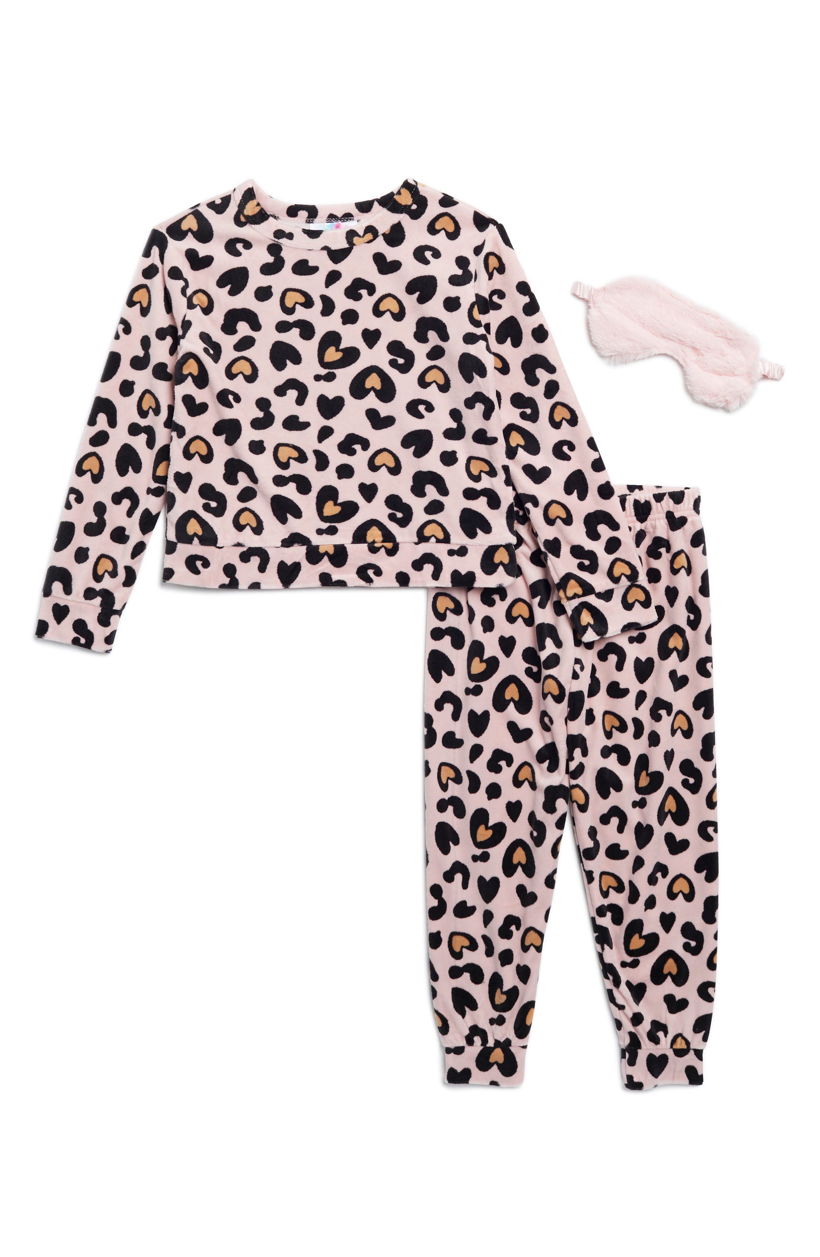BMAGICAL Kids' Leopard Two-Piece Pajamas & Eye Mask Set | Nordstromrack