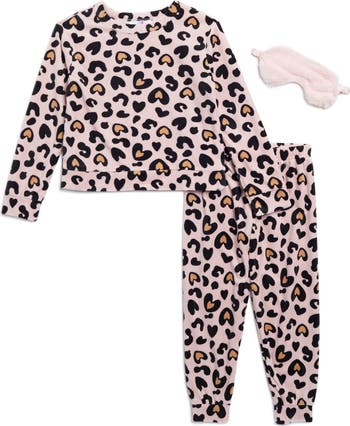 BMAGICAL Kids' Leopard Two-Piece Pajamas & Eye Mask Set | Nordstromrack