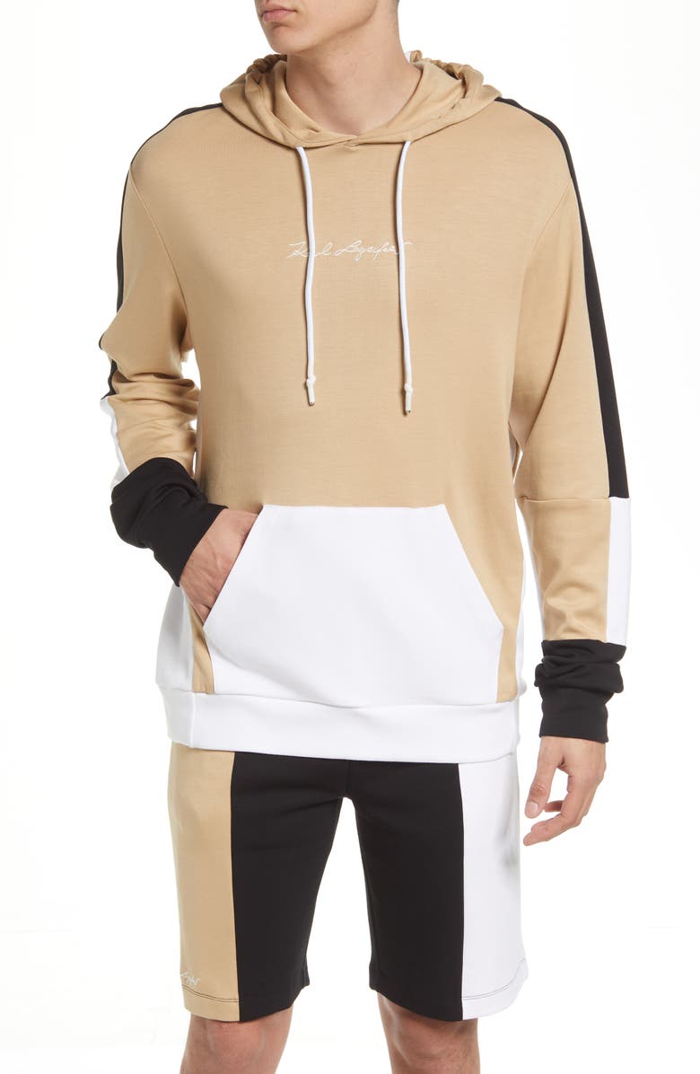 KARL LAGERFELD PARIS Men's Kidult Oversize Colorblock Hoodie ...