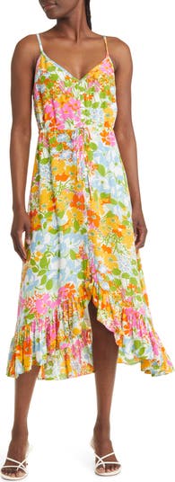 Rails Frida Floral Asymmetric Hem Sundress | Nordstrom
