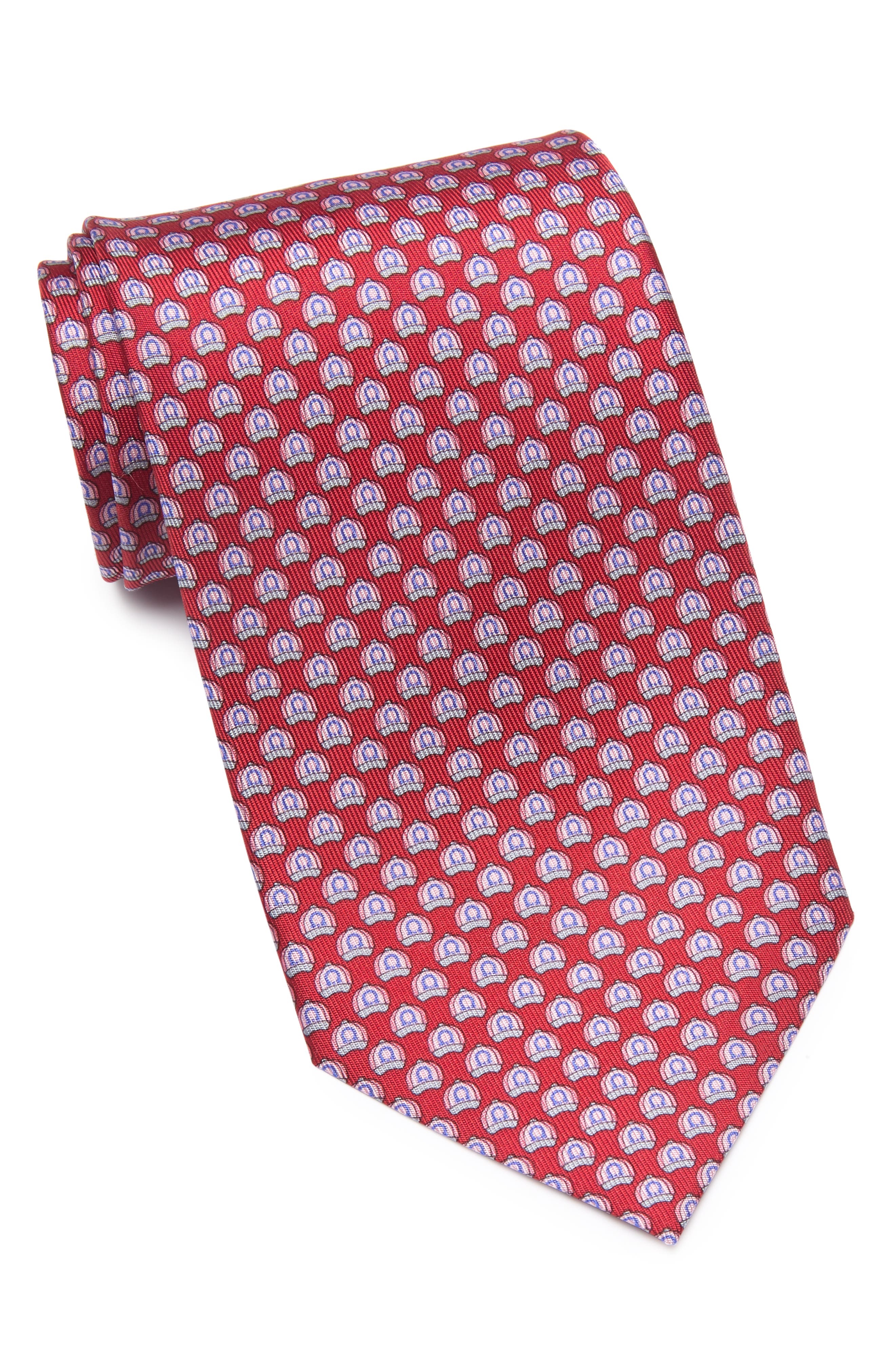 FERRAGAMO Baseball Cap Print Silk Tie | Nordstromrack