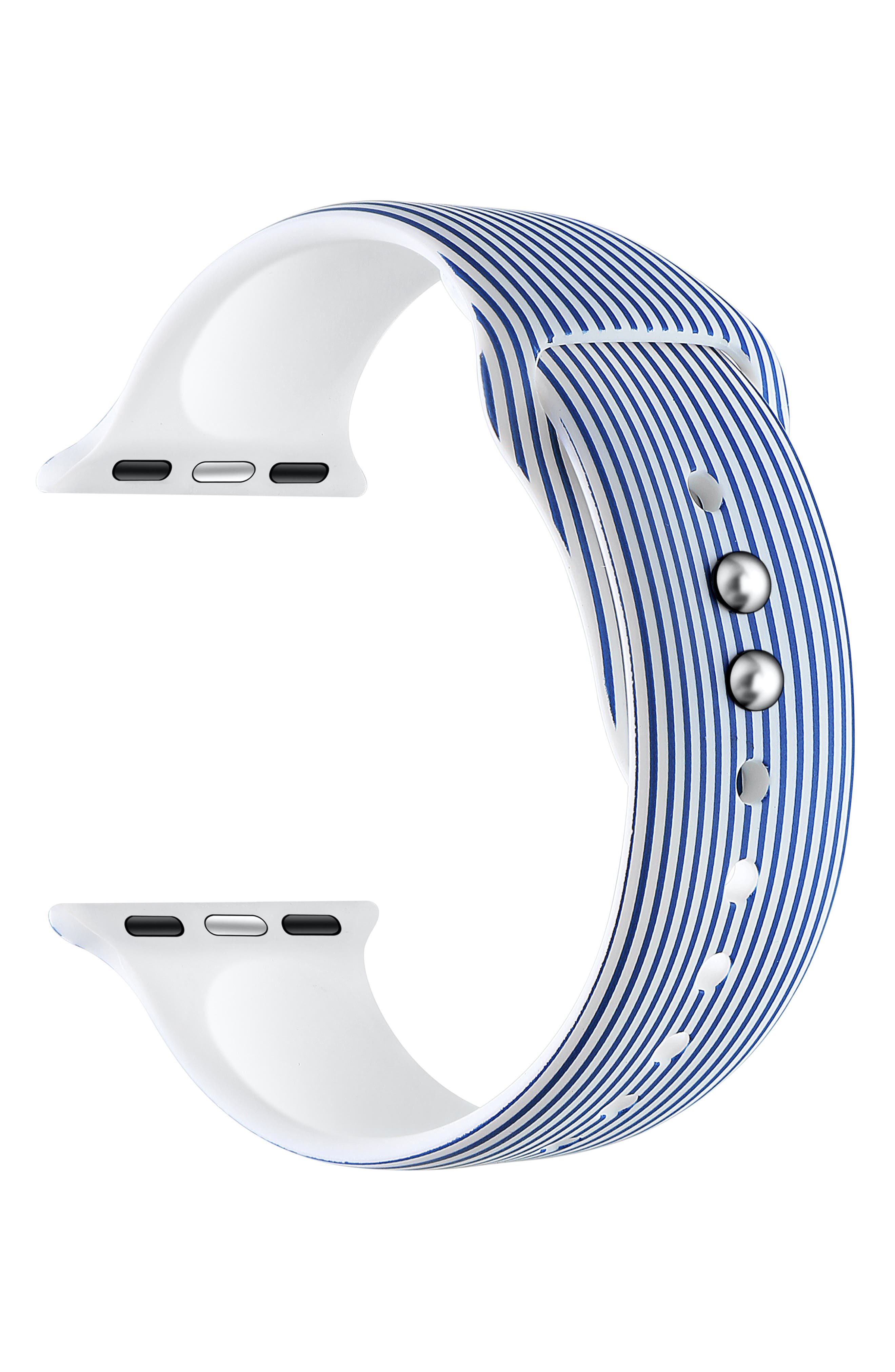 Printed Silicone Apple Watch® Watch Band, 38mm (Men) | Nordstromrack
