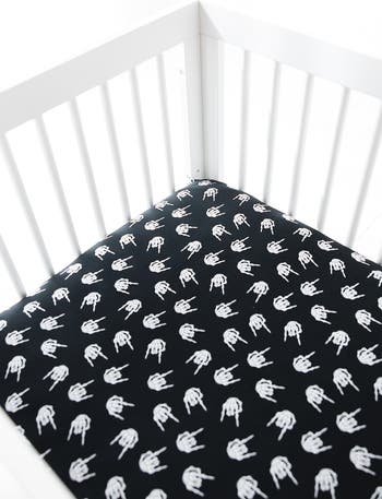 Charlie Lou Baby® Rock N' Skull Crib Sheet | Nordstrom