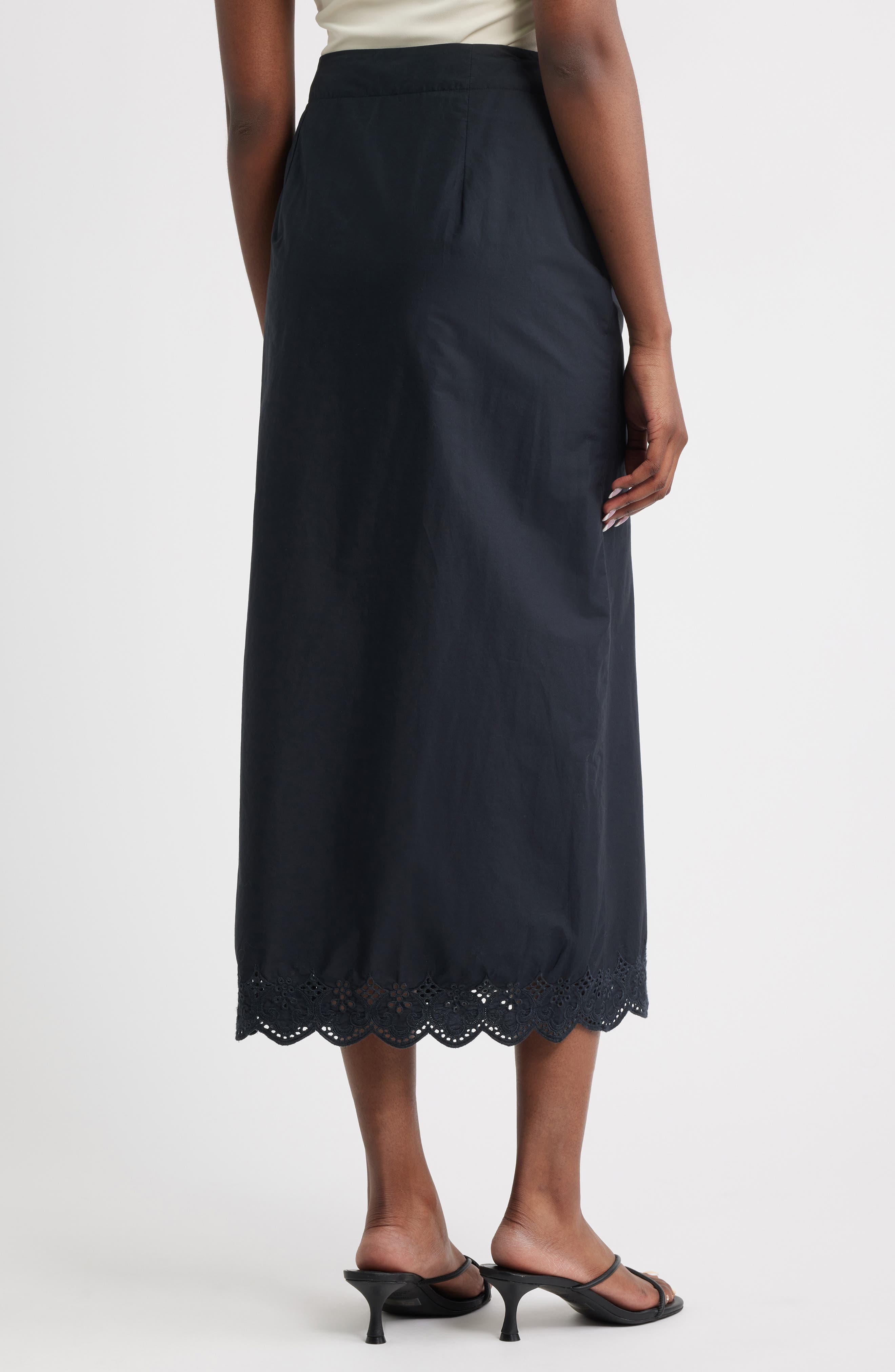 MANGO Luisa Embroidered Midi Skirt | Nordstrom