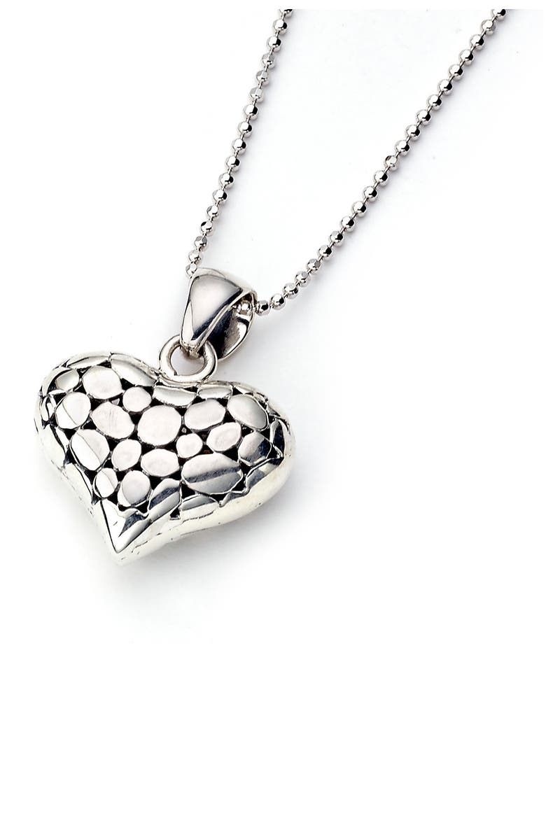 SAMUEL B. Sterling Silver Dot Heart Pendant Necklace | Nordstromrack
