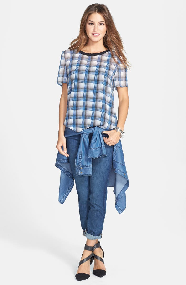 Caslon® Rumpled Leather Moto Jacket | Nordstrom