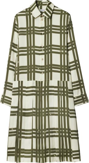 Burberry Ribbon Check Silk Dress | Nordstrom