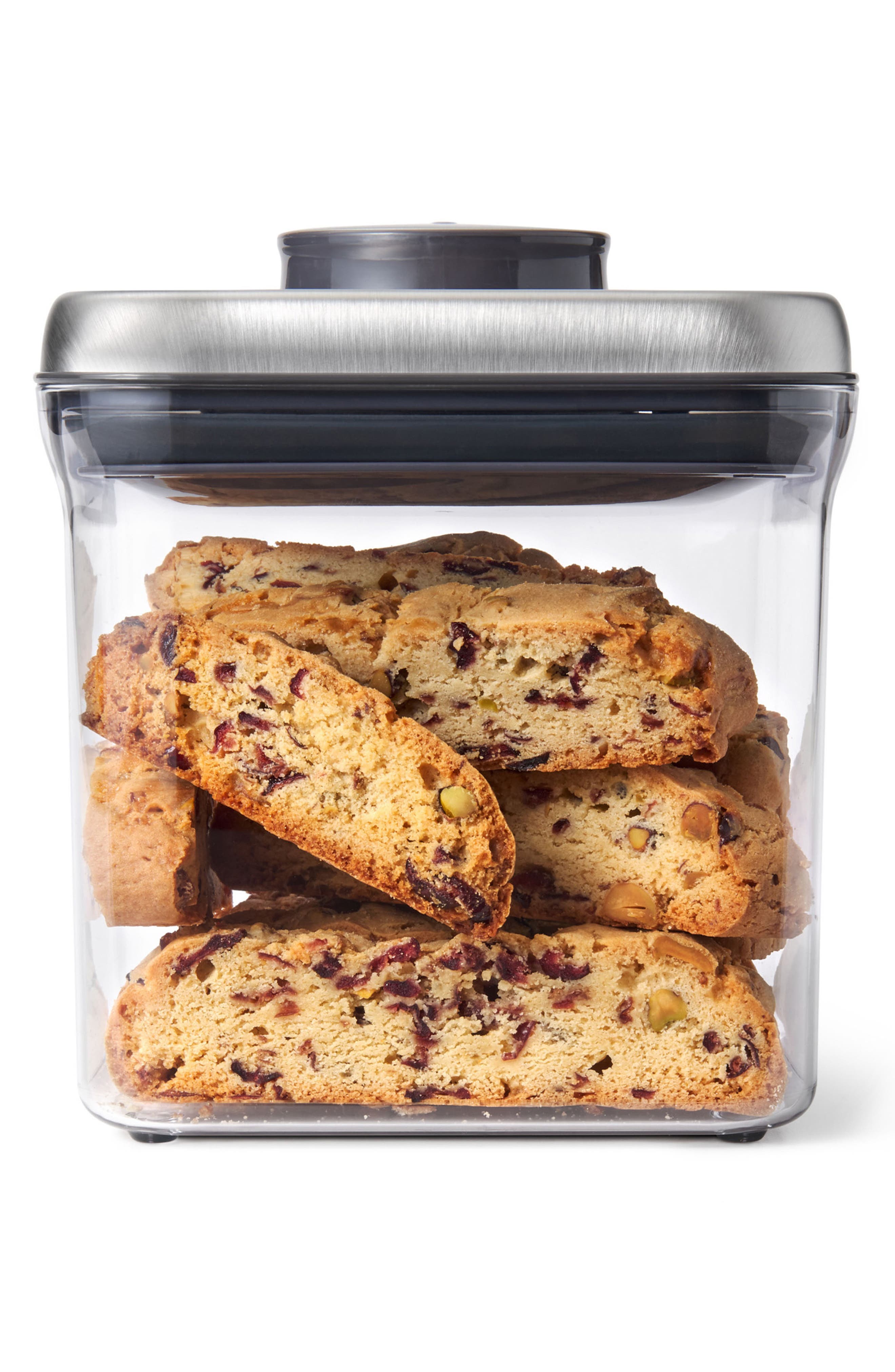 OXO SoftWorks POP Stainless Steel Lid Airtight Food Storage Container ...