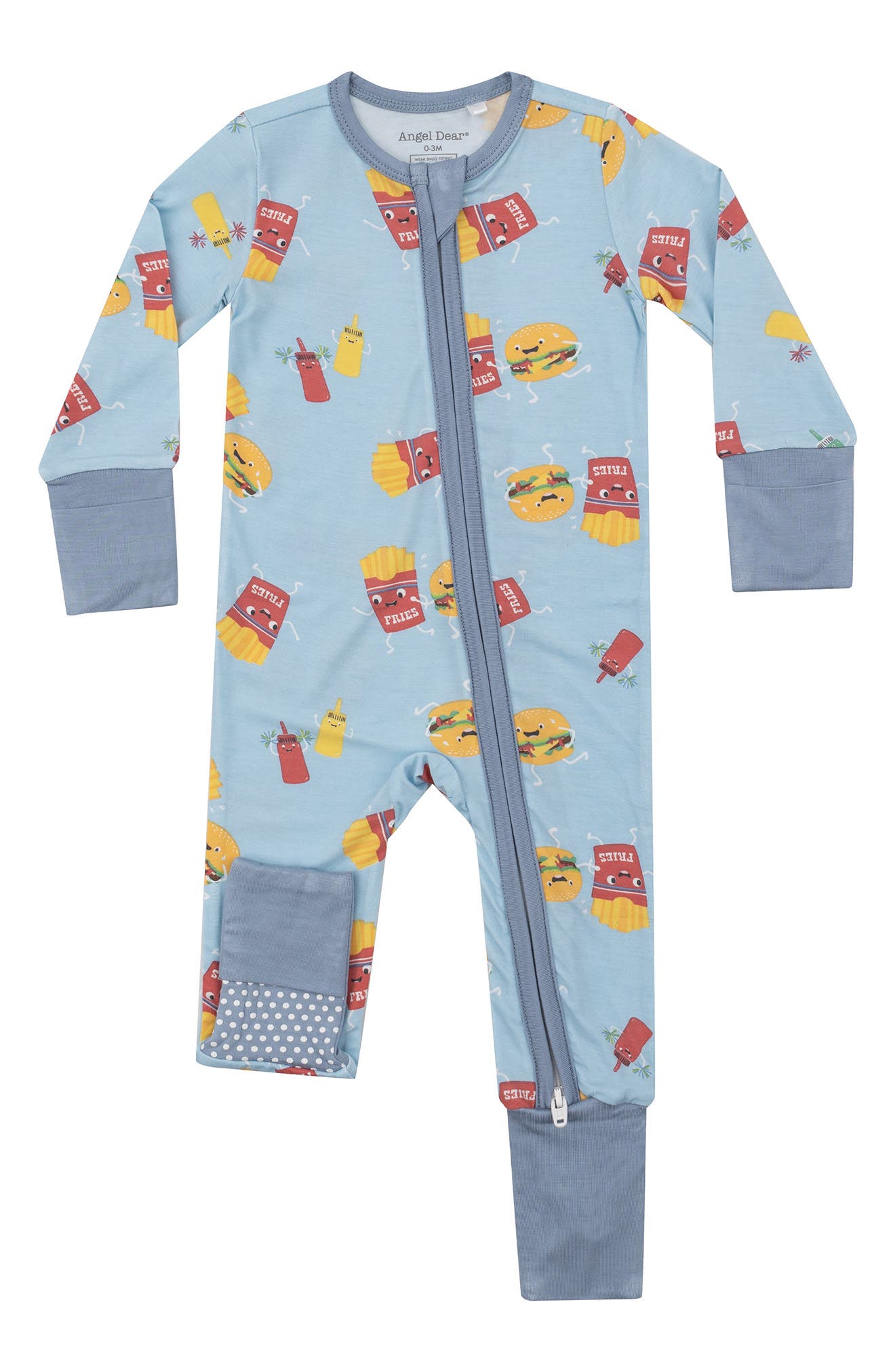 Angel Dear Fast Food Zip Convertible Footie | Nordstromrack