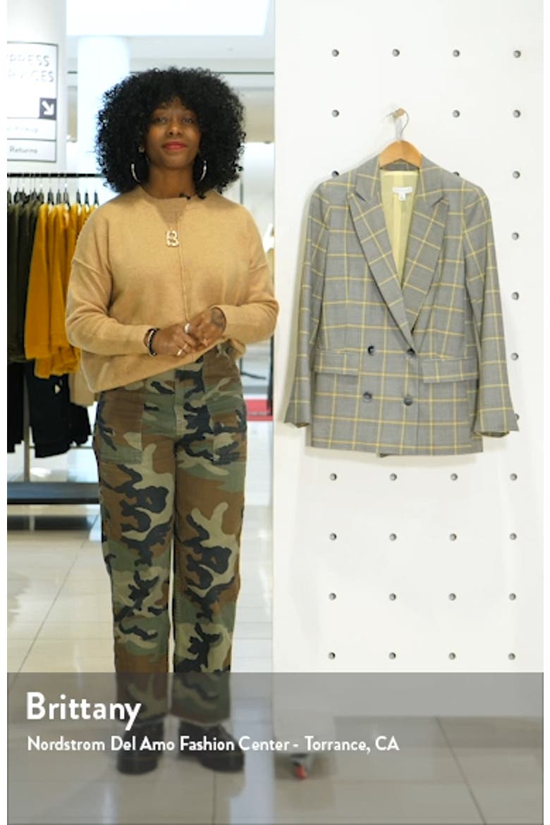 Lemon Check Double Breasted Blazer (Women) | Nordstromrack