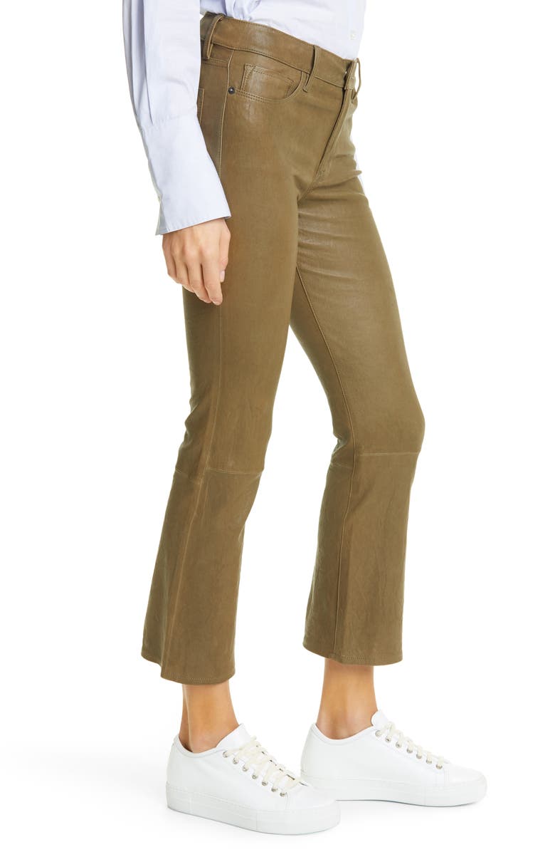 FRAME Le Crop Mini Boot Leather Pants | Nordstromrack