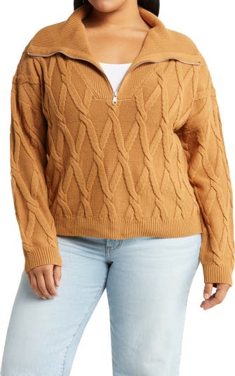 Treasure & Bond Cable Half Zip Sweater | Nordstrom