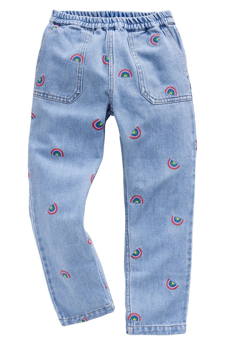 Mini Boden Kids' Embroidered Pull-On Jeans | Nordstromrack