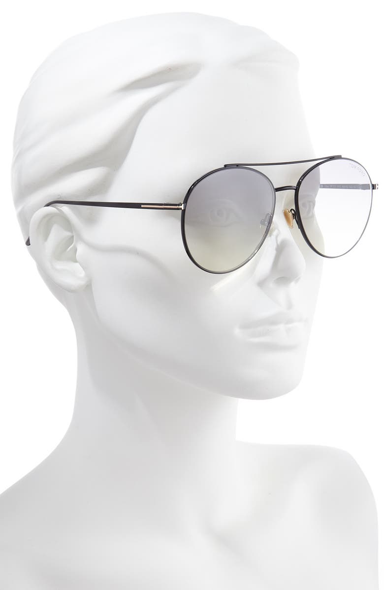 TOM FORD Cleo 59mm Round Aviator Sunglasses | Nordstromrack
