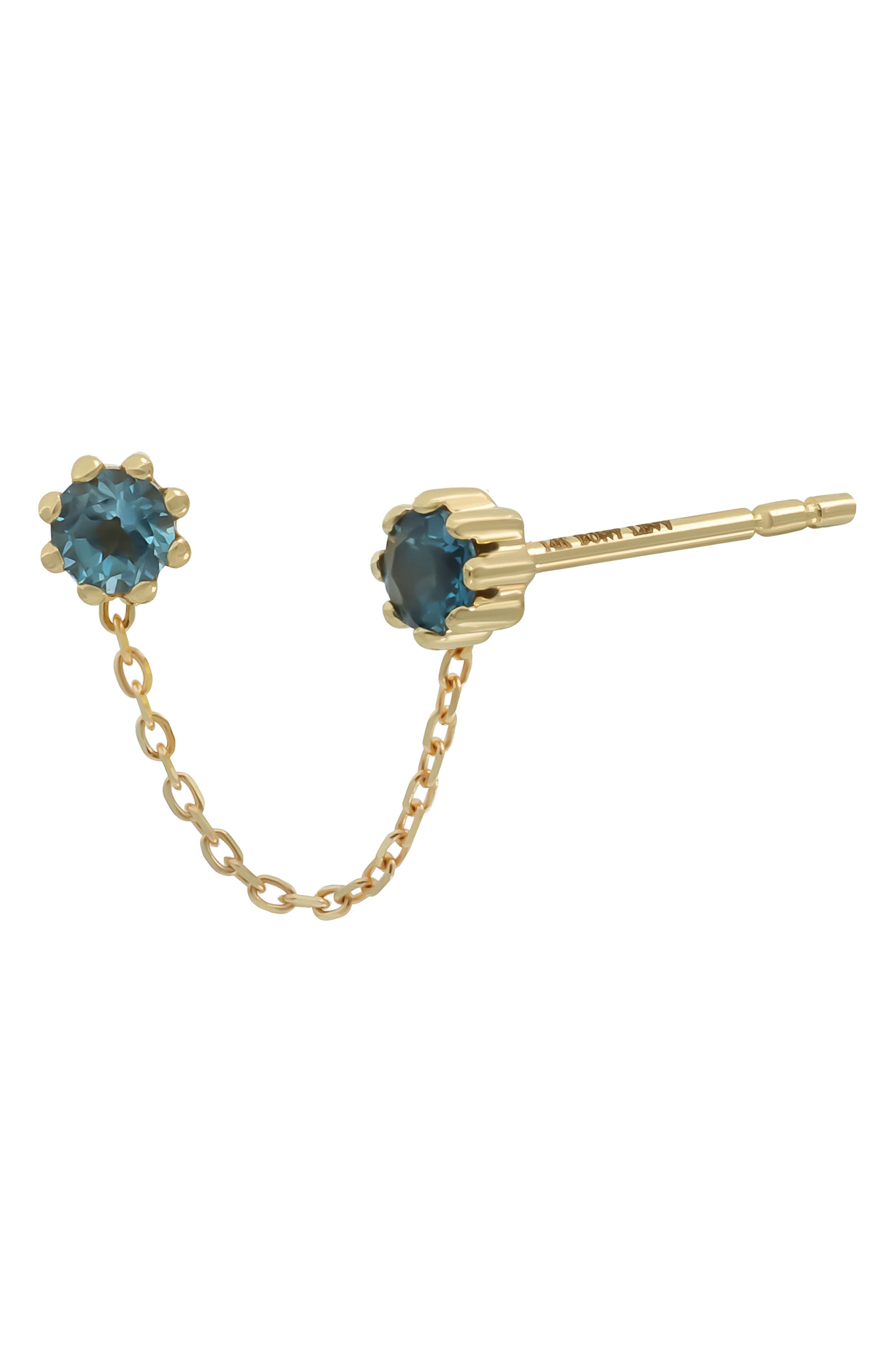 Bony Levy Color Double Piercing Chain Drop Earring | Nordstromrack