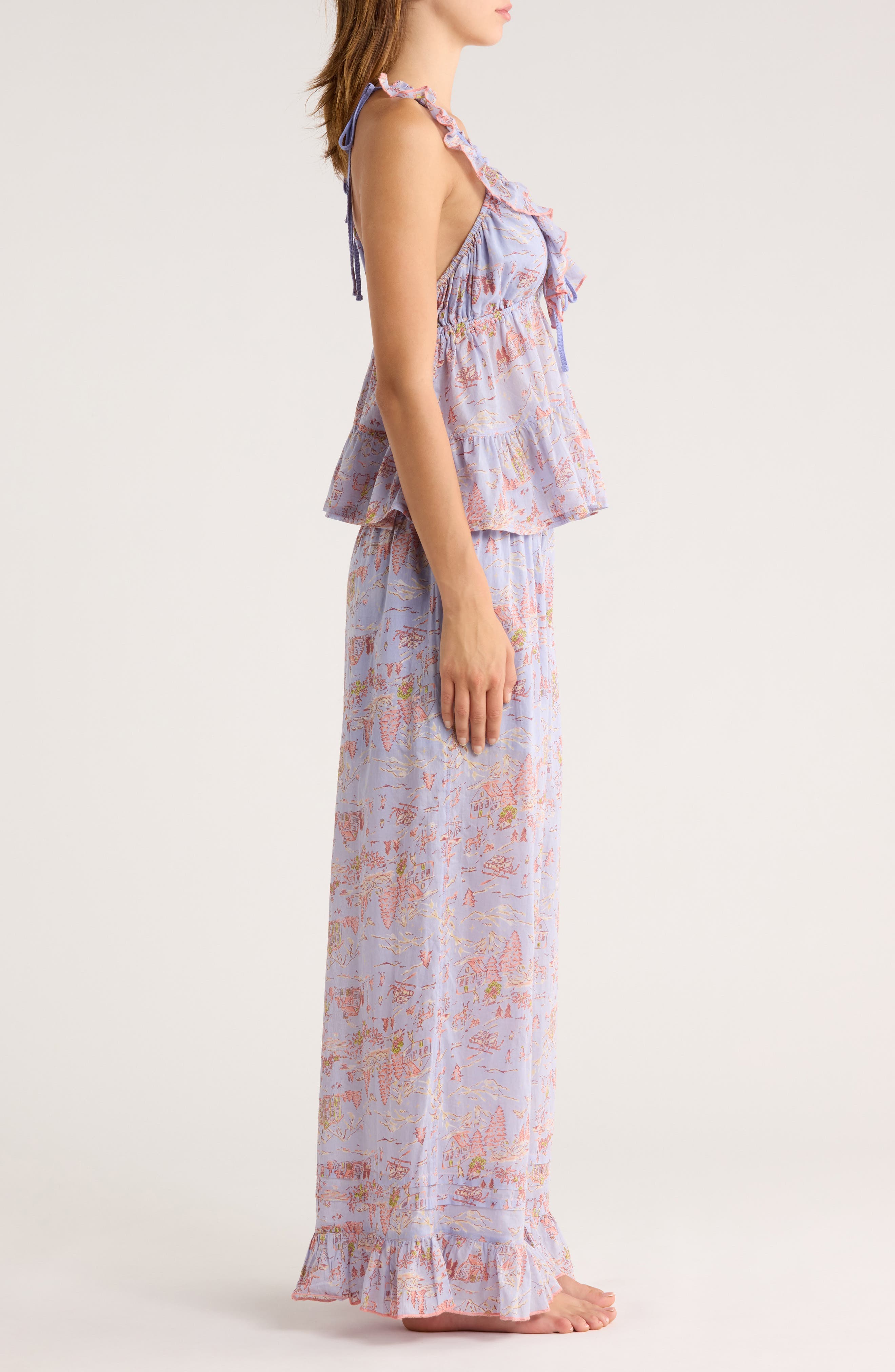 Free People Tangled Lights Ruffle Pajamas | Nordstrom