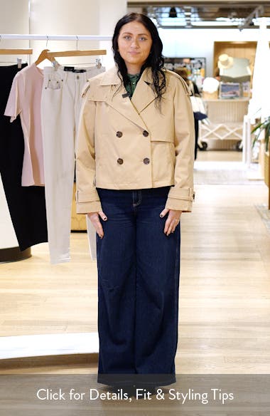 Michael Kors Crop Trench Coat with Removable Hood | Nordstrom