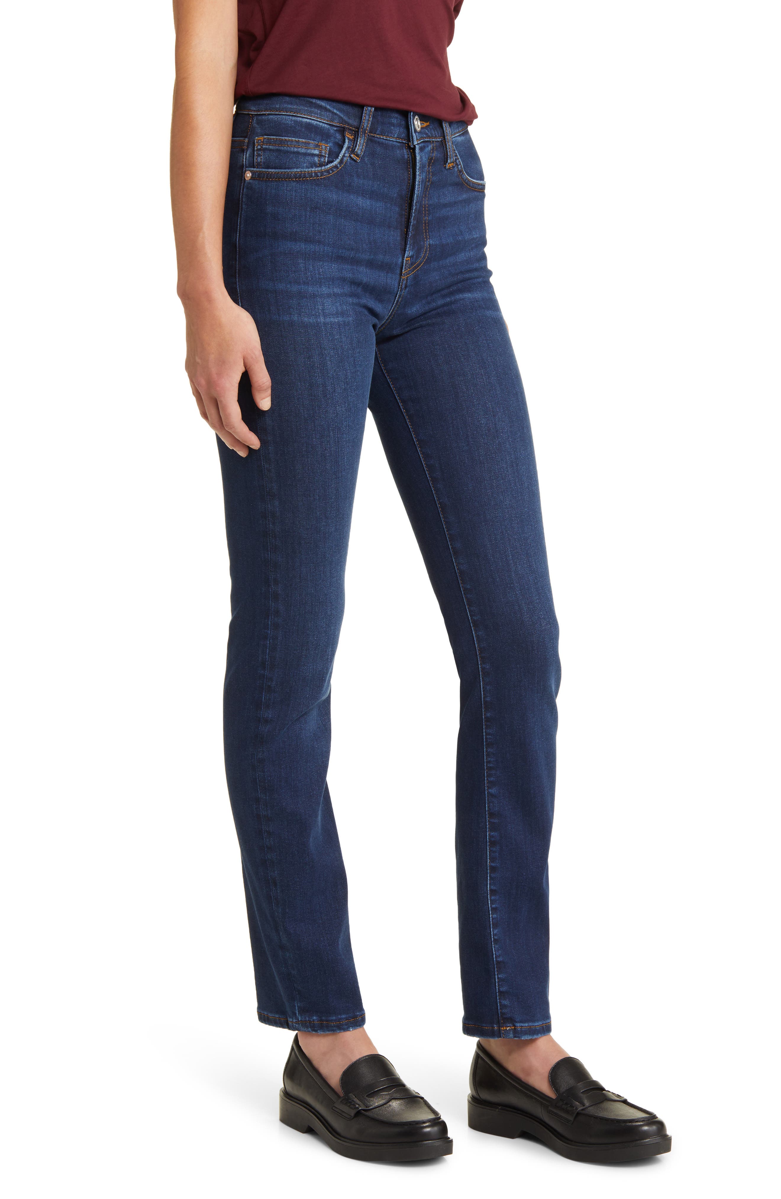 FRAME Le High Straight Leg Long Jeans | Nordstromrack