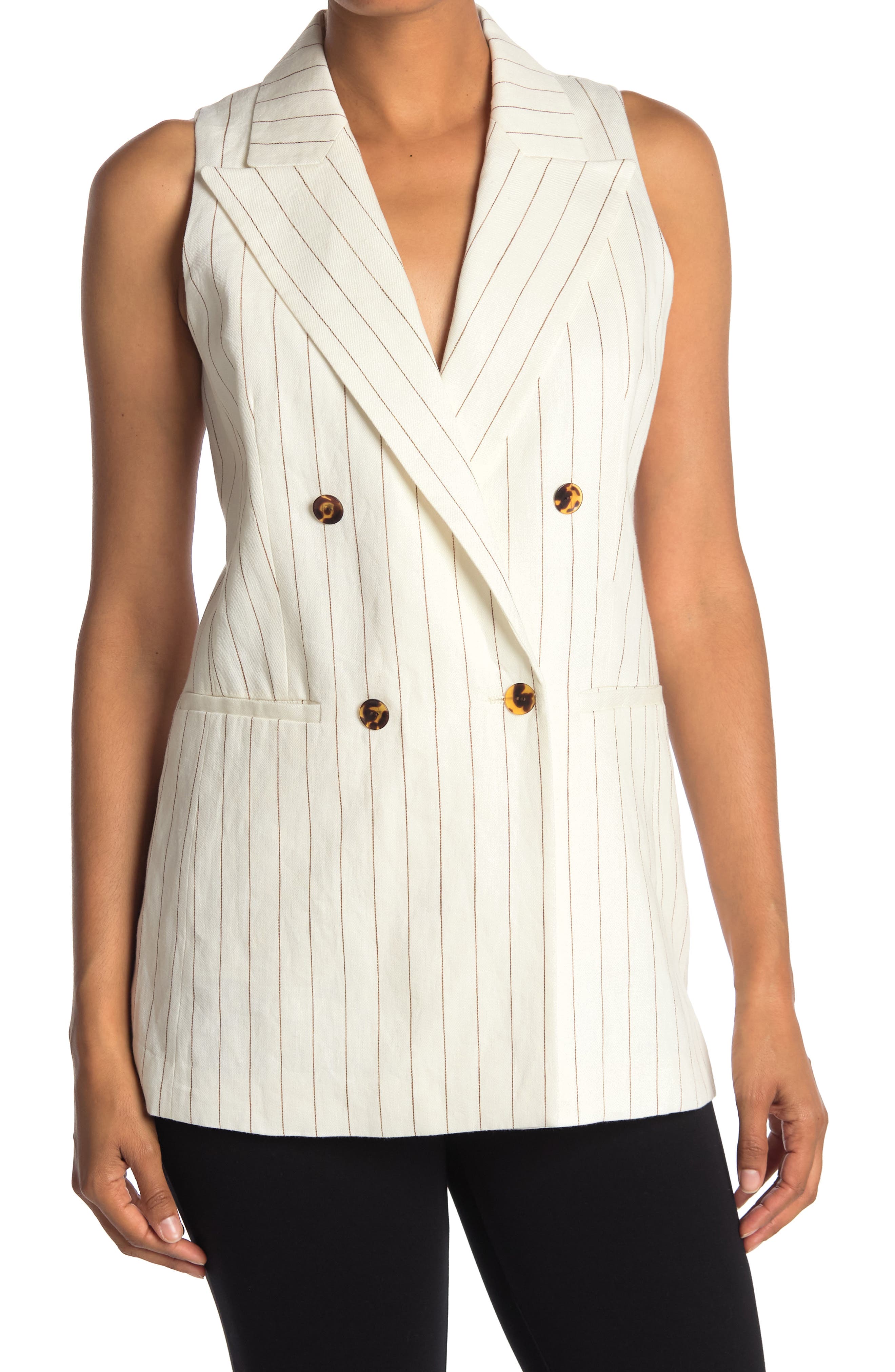 Lafayette 148 New York Vaughn Linen Vest | Nordstromrack