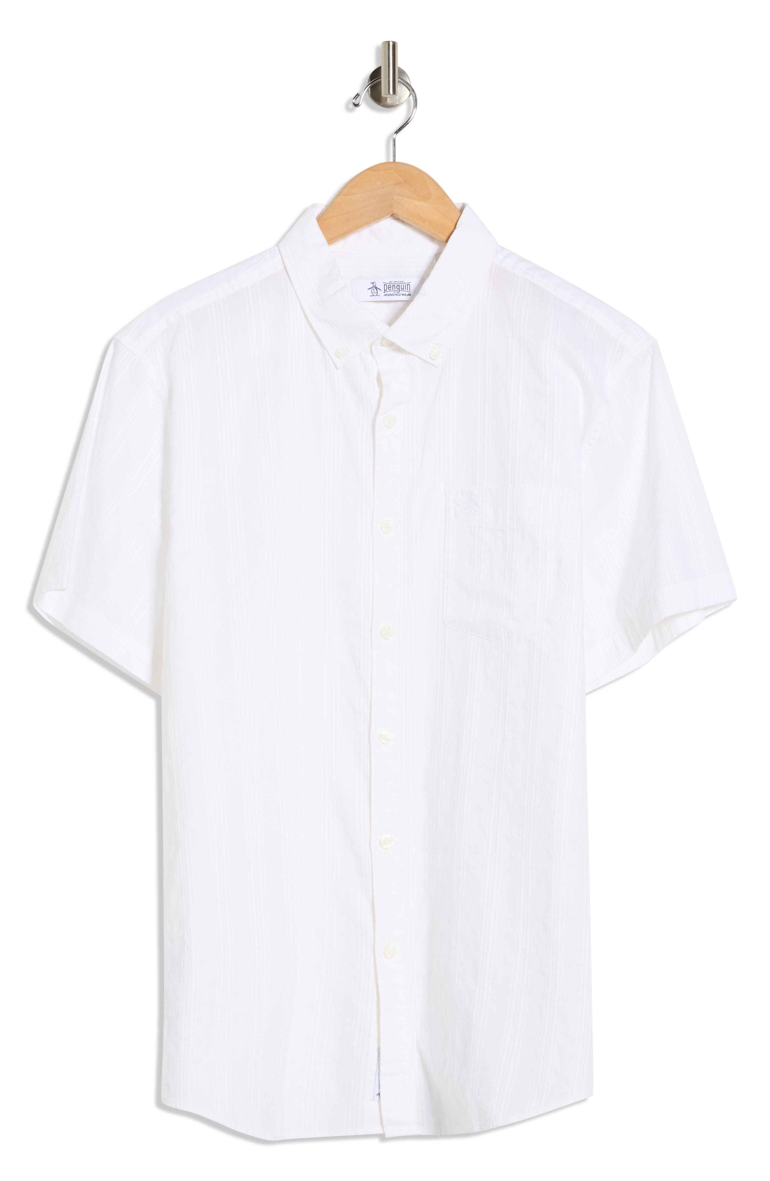 Original Penguin Tonal Stripe Short Sleeve Dobby Button-Up Shirt ...
