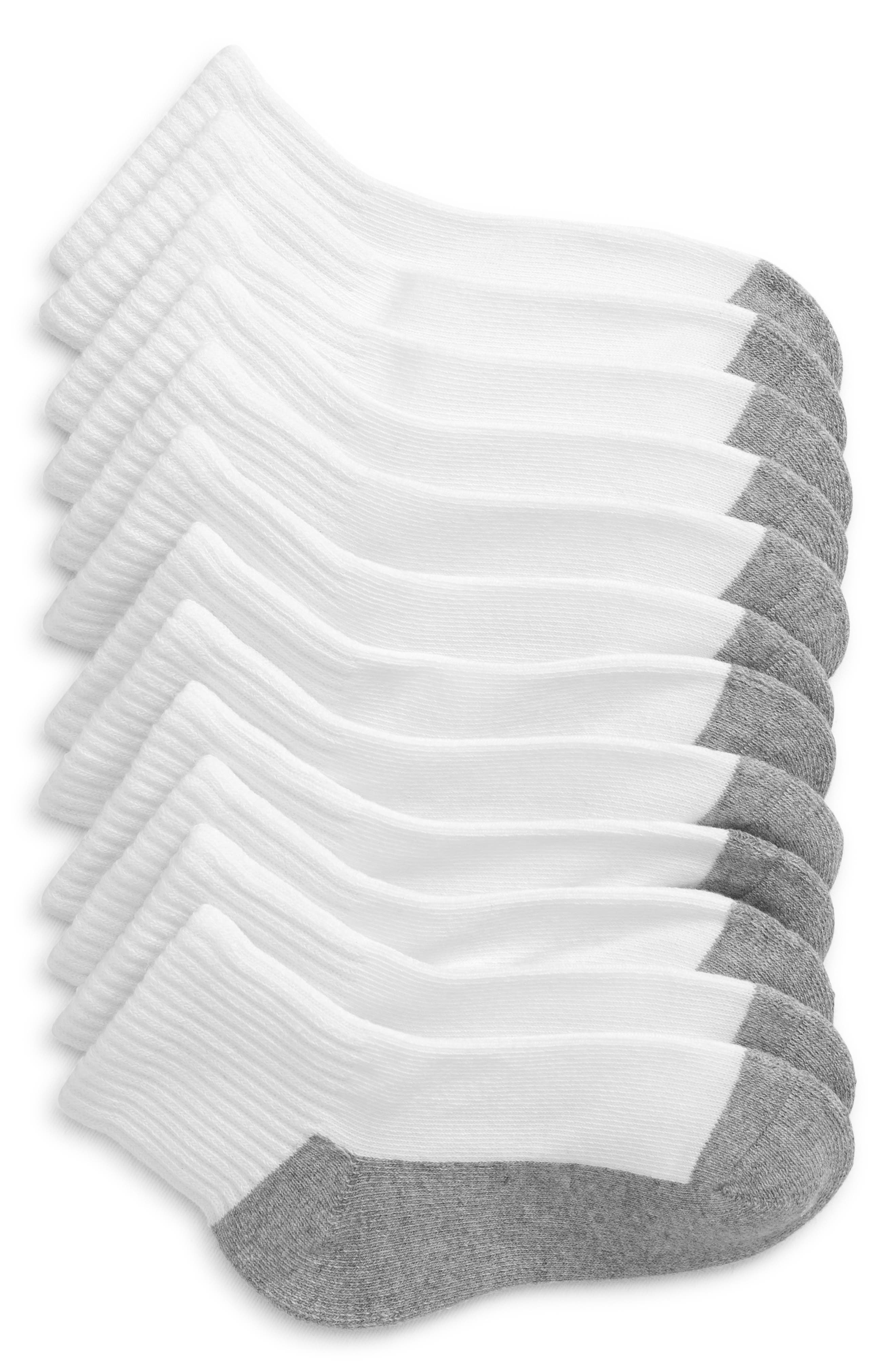 Nordstrom Kids' 6-Pack Active Quarter Socks | Nordstrom
