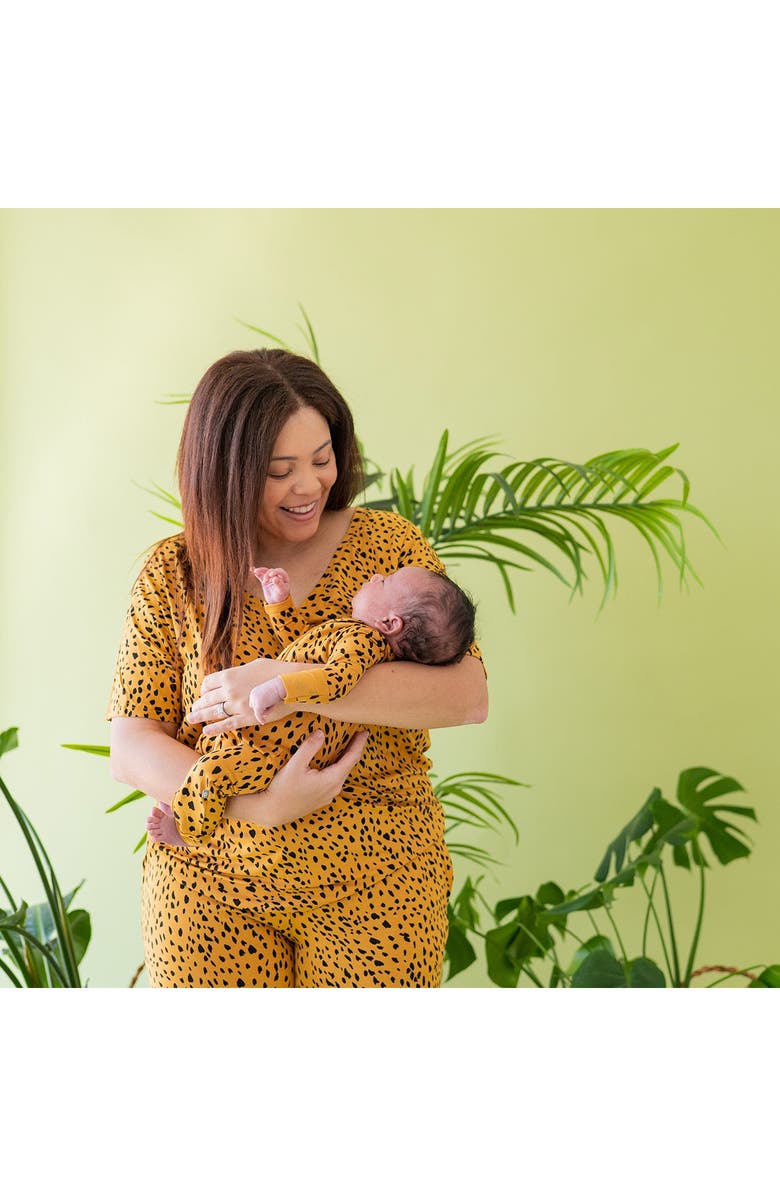Kyte BABY Marigold Cheetah Zip-Up Romper | Nordstromrack
