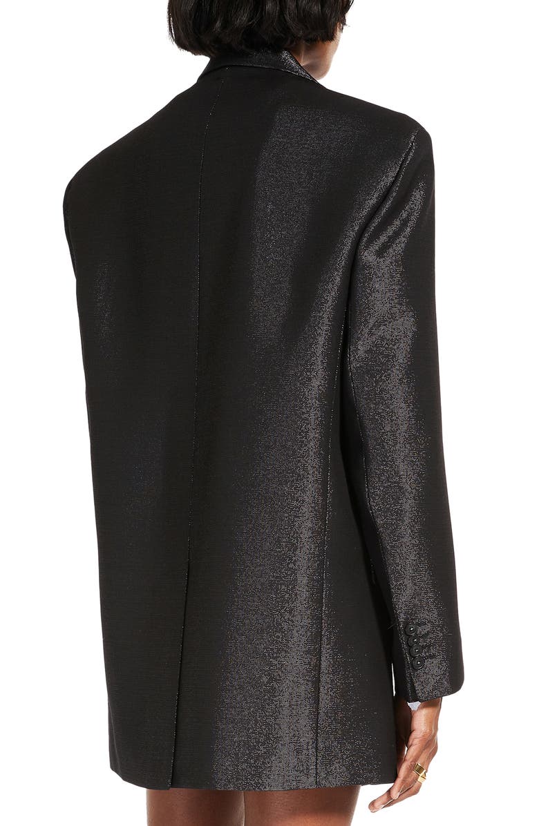SPORTMAX Oversize Metallic Virgin Wool Blend Jacket | Nordstrom