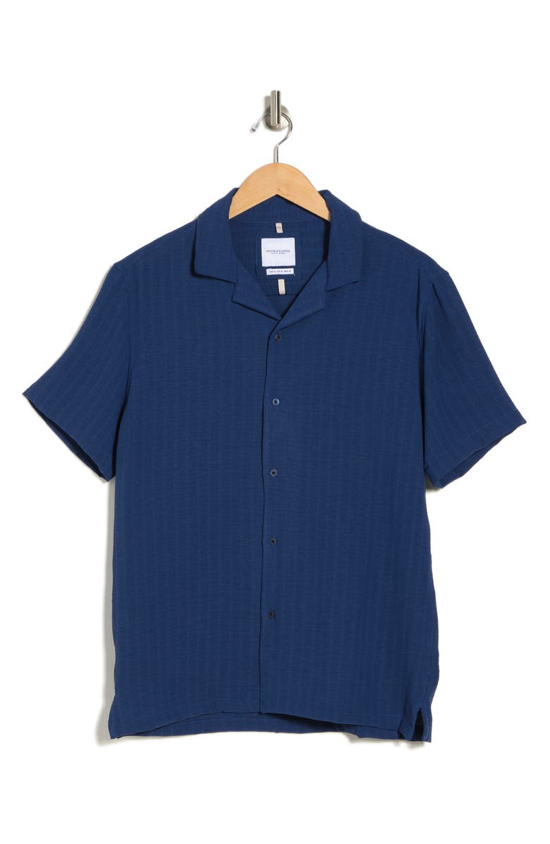 DENIM AND FLOWER Textured Button Front Shirt | Nordstromrack