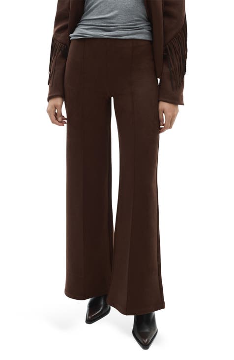 Women's Faux Suede Wide-Leg Pants | Nordstrom