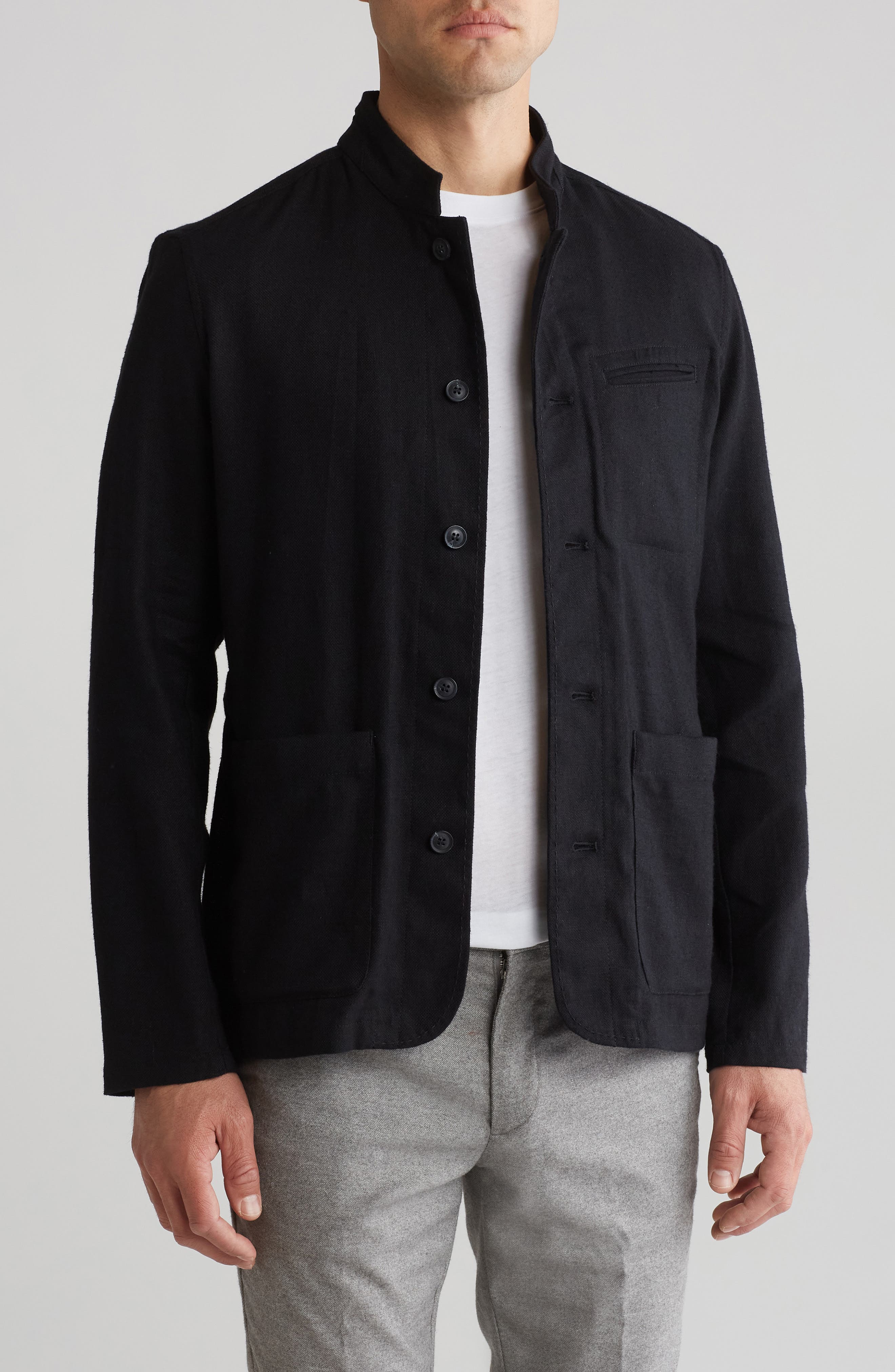 John Varvatos Linen & Cotton Field Jacket | Nordstromrack