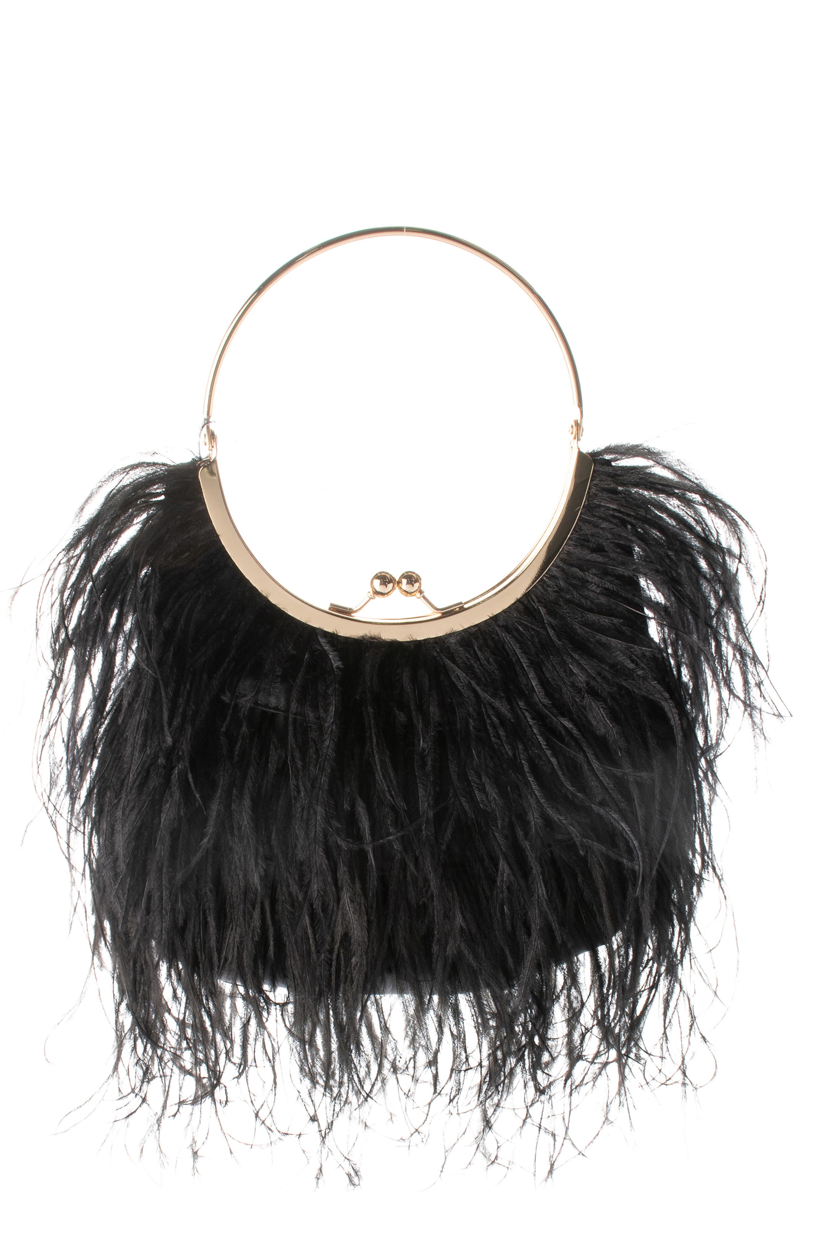 Olga Berg Penny Feathered Frame Bag | Nordstromrack