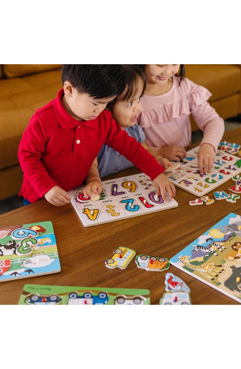 Melissa & Doug Wooden Peg Puzzles - Set of 6 | Nordstromrack